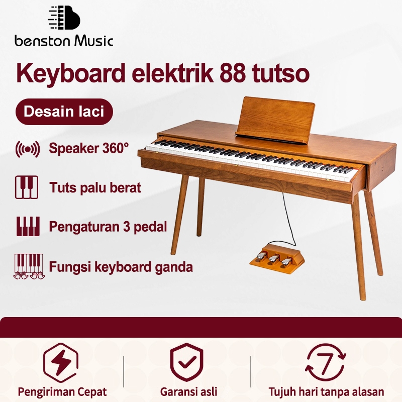 Jual Benston Music- Keyboard elektrik 88 tuts tipe laci kayu solid ...
