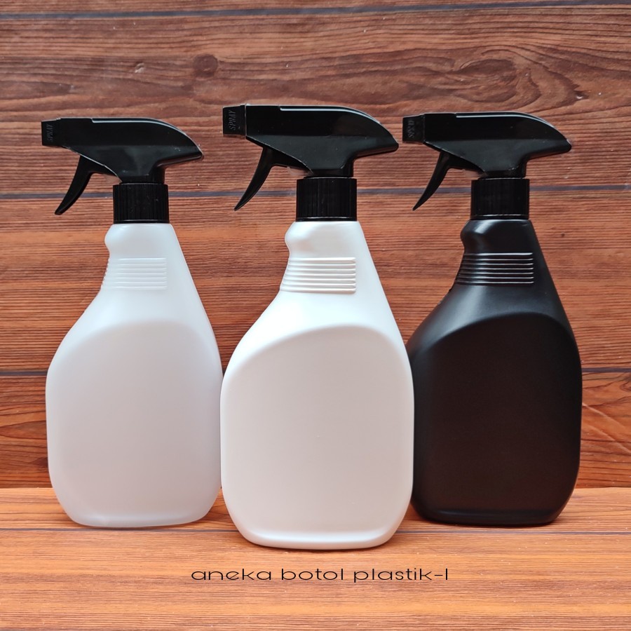 Jual Botol Spray 500ml / Botol Kispray Hdpe 500 Ml / Botol Semprot 500ml Loundry Tutup Hitam ...