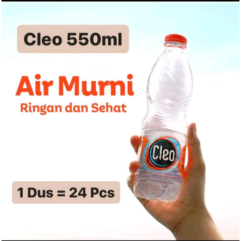 Jual CLEO 550ML - AIR MINUM BOTOL (1 DUS ISI 24 BOTOL) | Shopee Indonesia