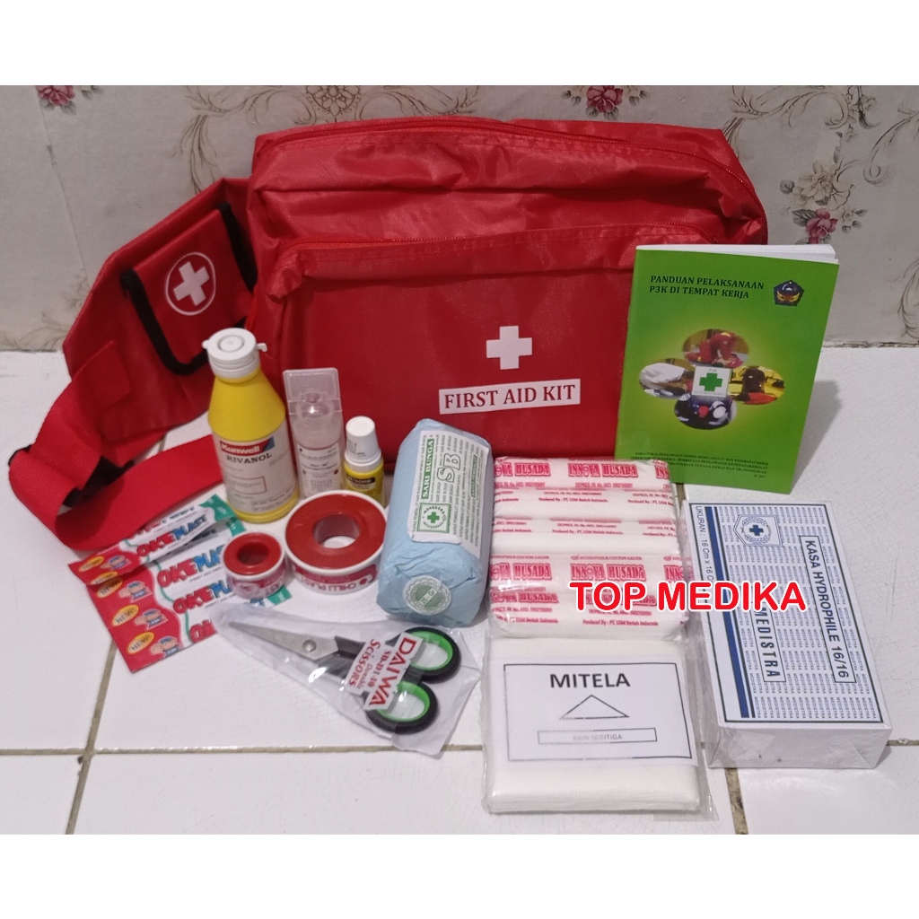 Jual Tas First Aid Kit P3k Model Pinggang + Isi Lengkap | Shopee Indonesia