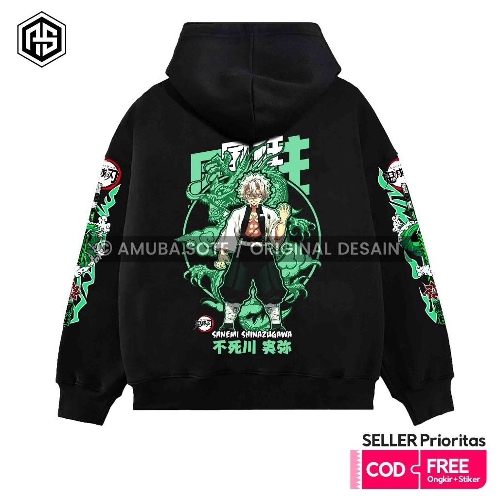 Jual AMUBA STORE - Hoodie Demon Slayer Sanemi Shinazugawa Kaze Hashira ...