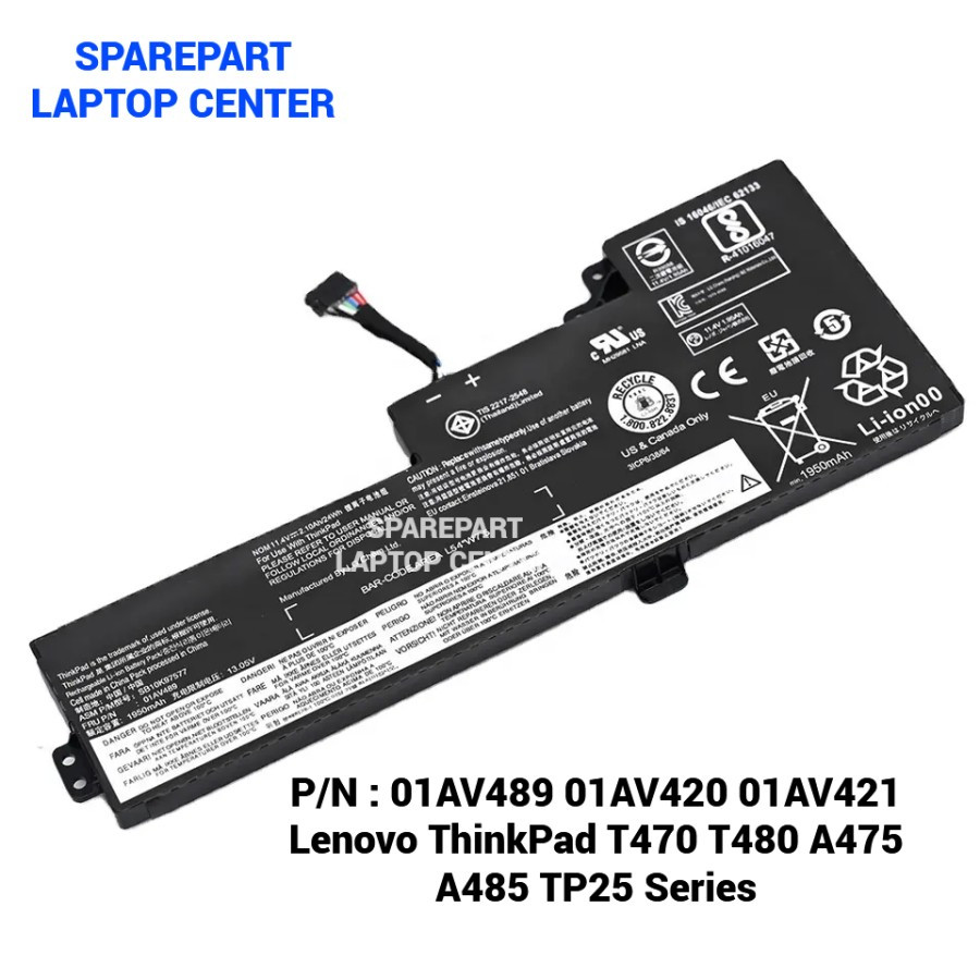 Jual Baterai Battery Lenovo ThinkPad T470 T480 A475 A485 TP25 01AV489 ...