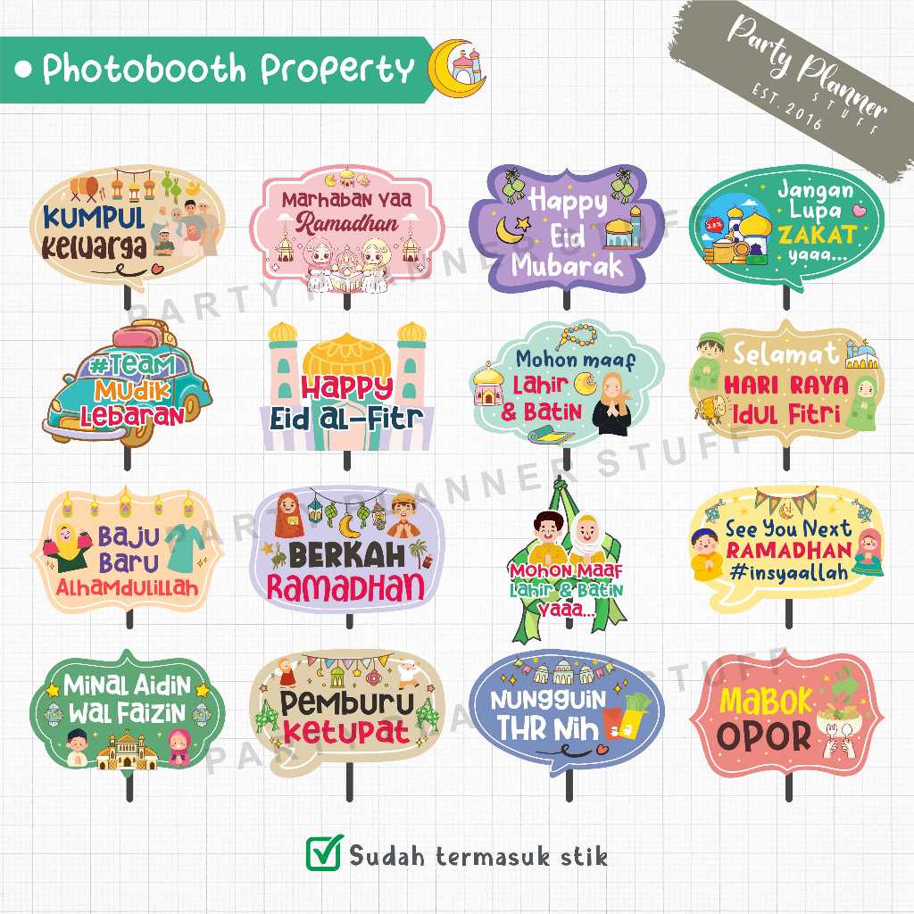 Jual Fun props lebaran / photo props idul fitri / eid al fitr / photo ...