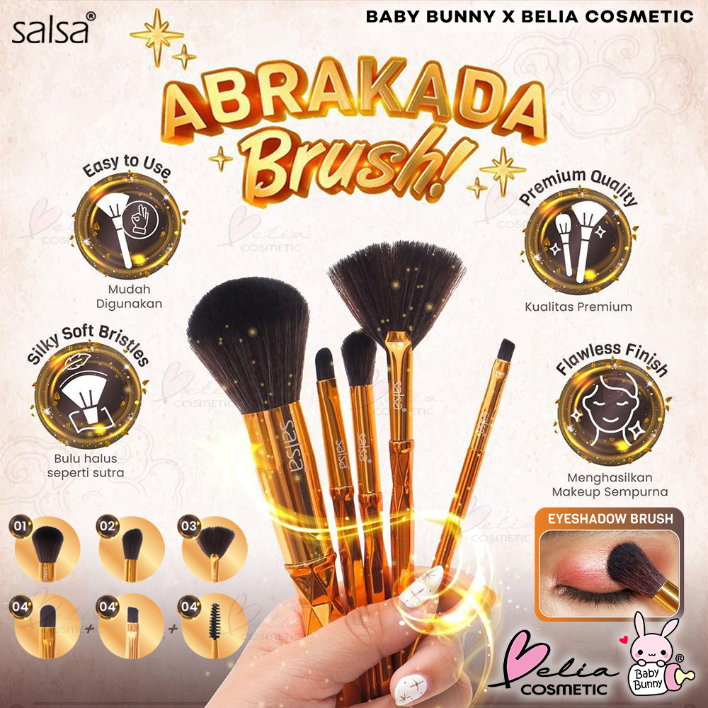 Jual BELIA SALSA Abrakada Brush | Kuas Make Up | Set Brush Pemula ...