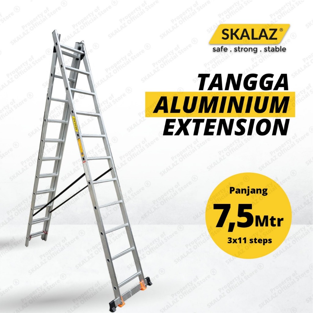 Jual Skalaz Tangga Sliding Pln Multifungsi 7.5 mtr aluminium | Shopee ...