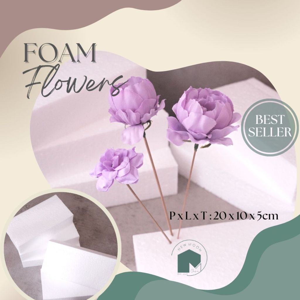 Jual Foam busa bunga buket gabus Sterofoam Styrofoam gabus oasis kering ...