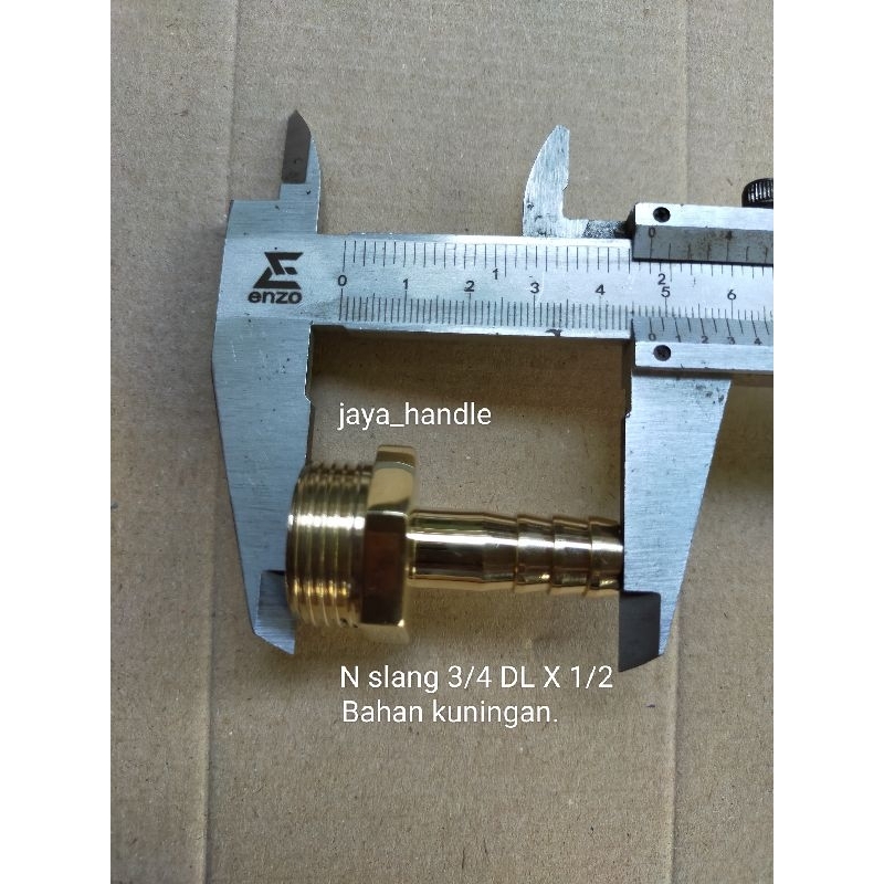 Jual Nepel slang 3/4 drat luar X 1/2 kuningan | Shopee Indonesia
