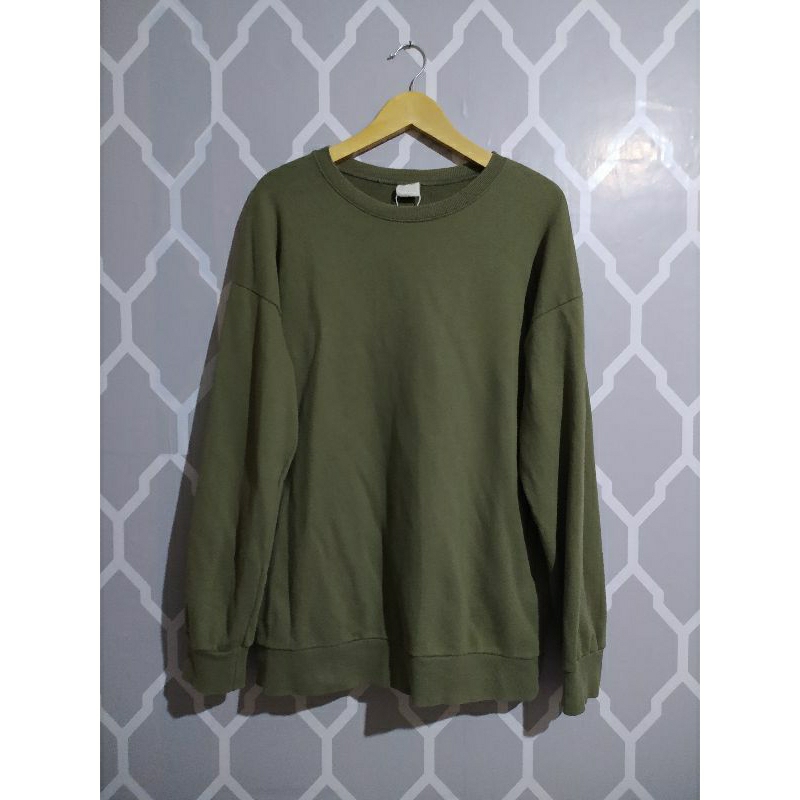 Jual CREWNECK POLOS WARNA ARMY | Shopee Indonesia