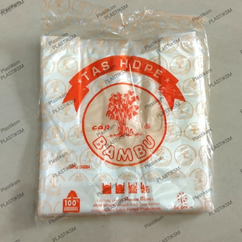 Jual Kresek BAMBU 15 / Plastik kecil / kresek kecil / kantong plastik bening natural / bambu 15 ...