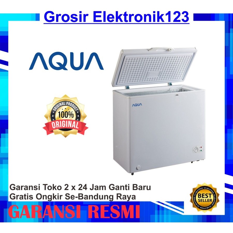 Jual AQUA CHEST FREEZER AQF-160W FREEZER BOX 160 LITER AQF 160 (W ...
