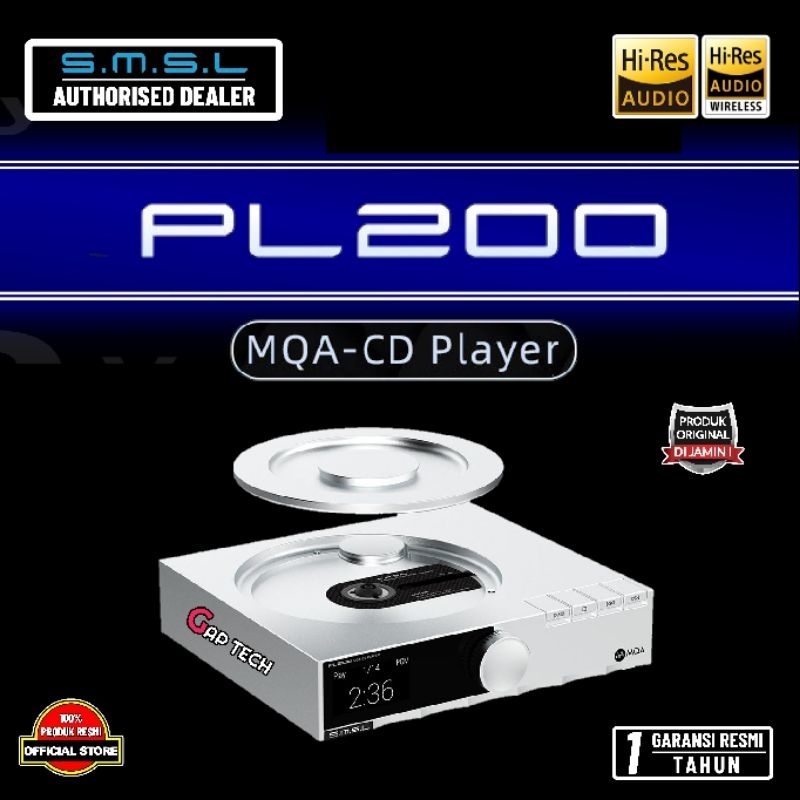 Jual SMSL PL200 / PL 200 Hi-Res MQA CD Player with AK4499EX Chip ...