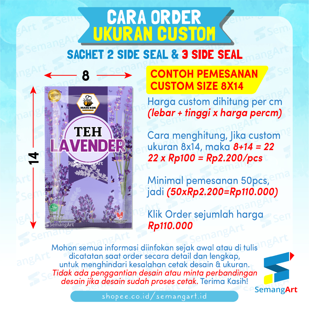 Jual Cetak Sachet Kemasan Minuman Makanan Full Custom Ukuran dan Desain ...