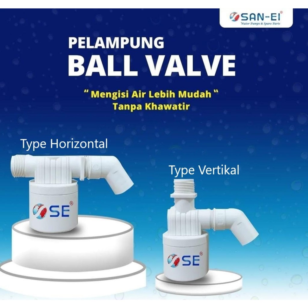 Jual Pelampung Ball Valve SAN-EI 1/2" ( 1/2 Inch ) Tandon Air Toren - Horizontal | Shopee Indonesia