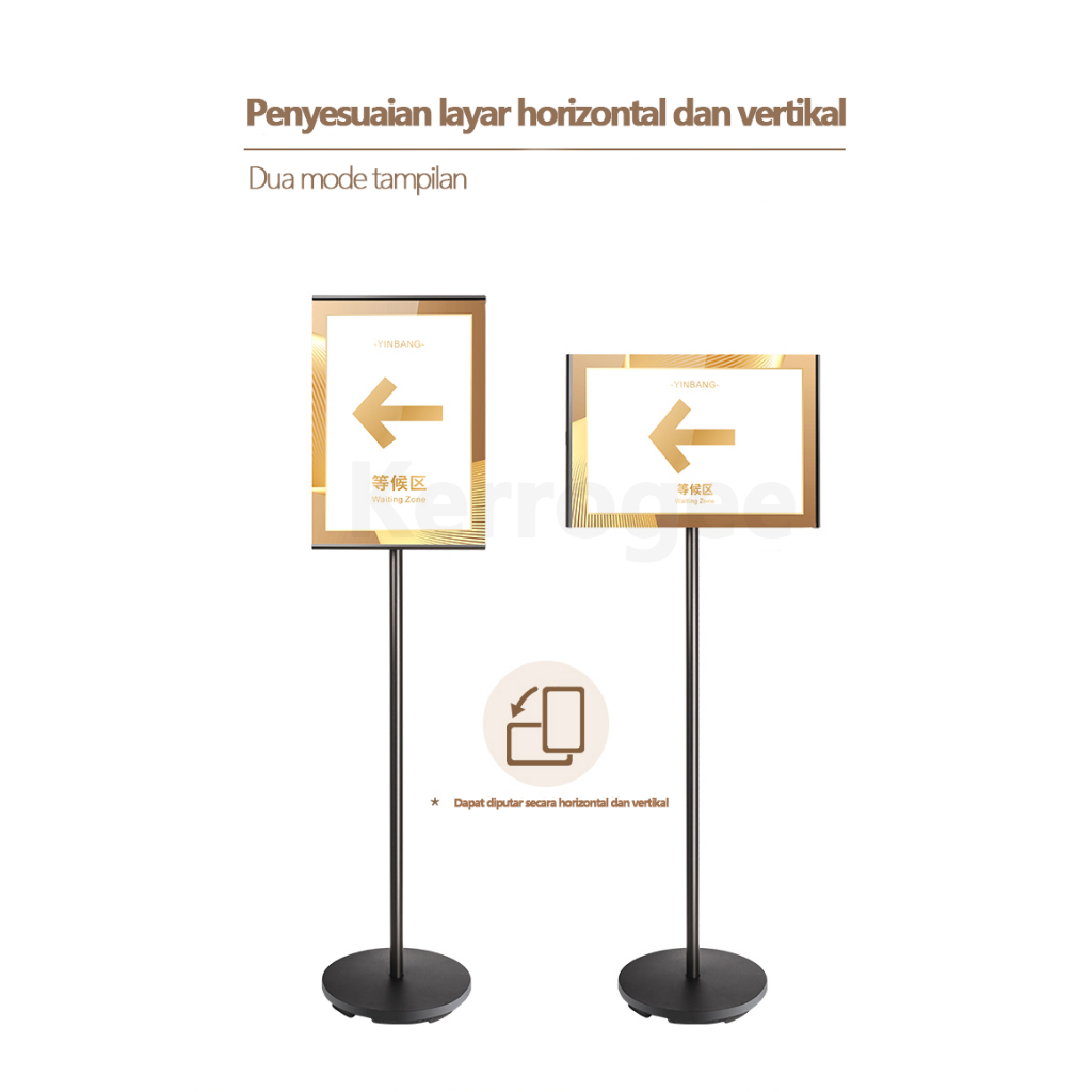 Jual ⚡[PROFESIONAL] Stand Display Rotasi 90° - Uk A2/A3/A4 Frame ...