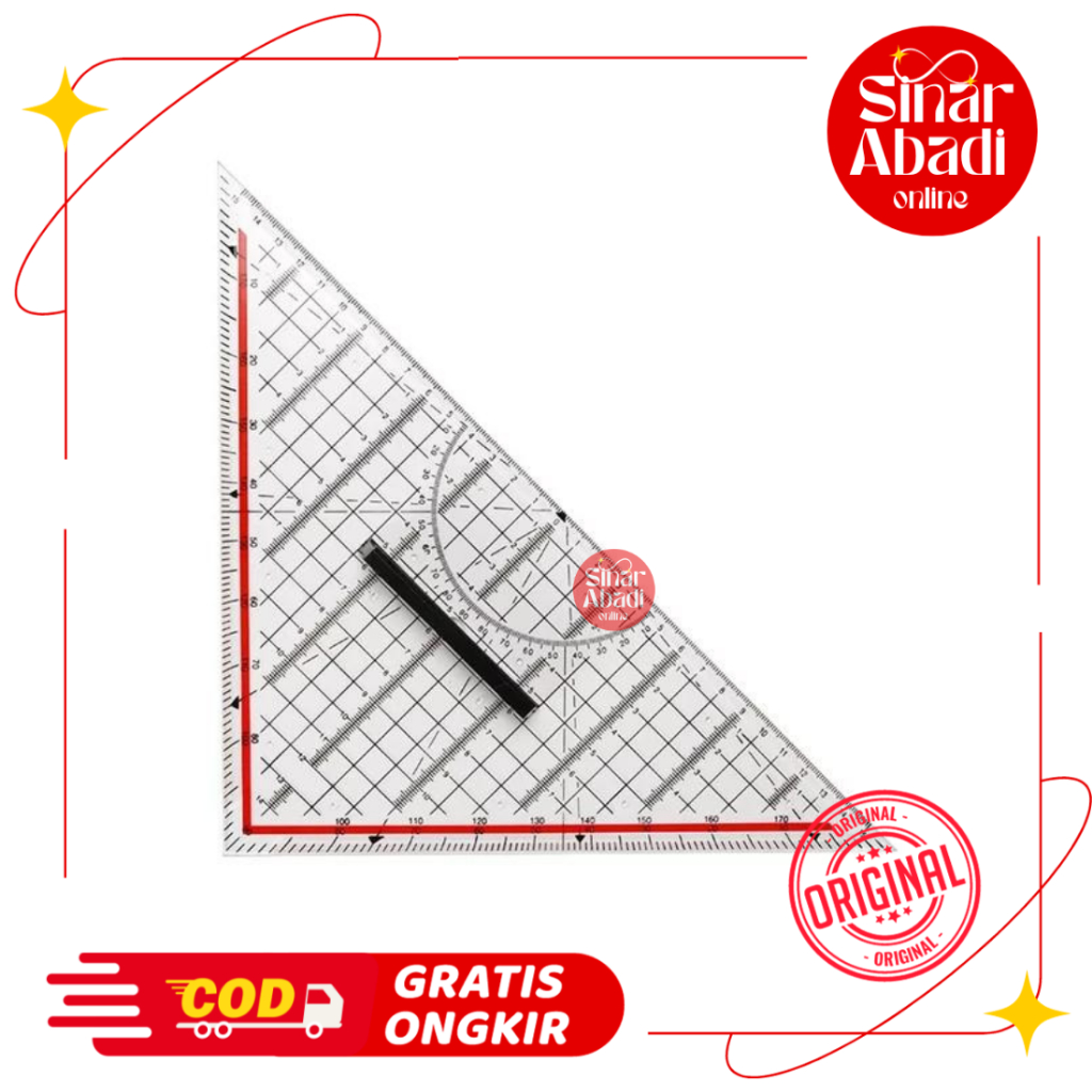 Jual PENGGARIS SEGITIGA DEWA M+R MOR 32 CM | Shopee Indonesia