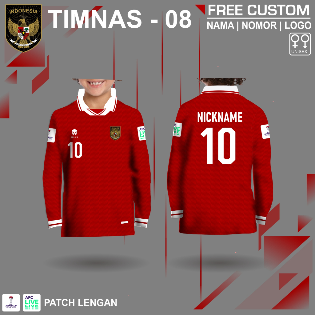 Jual Jersey timnas indonesia baju anak timnas piala asia qatar 2023 ...