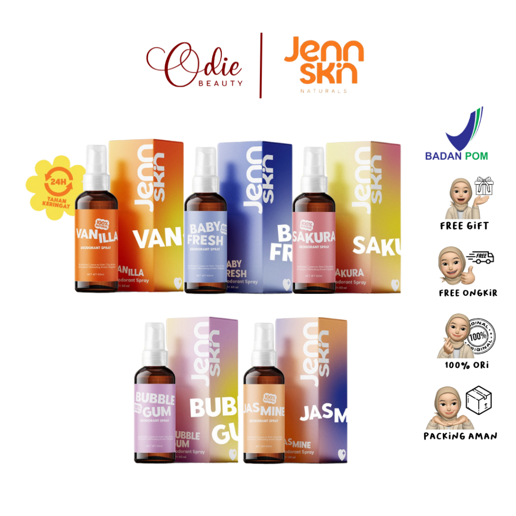 Jual BUY 1 GET 1 JENNSKIN NATURALS DEODORANT SPRAY DEO SPRAY JENNIFER ...