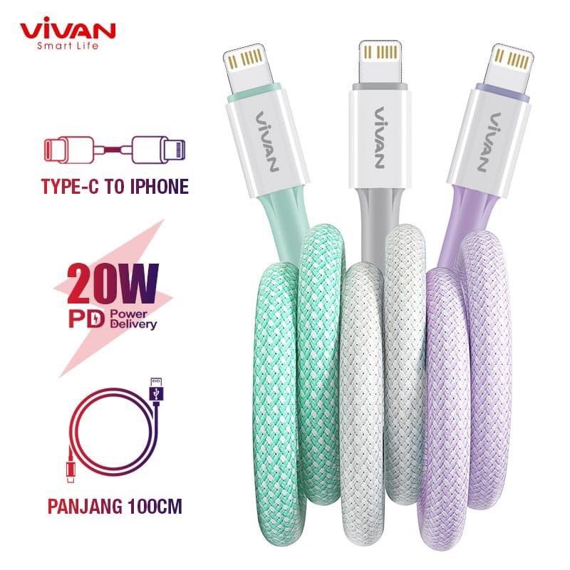 Jual KABEL VIVAN CSL 100S LIGHTENING | Shopee Indonesia