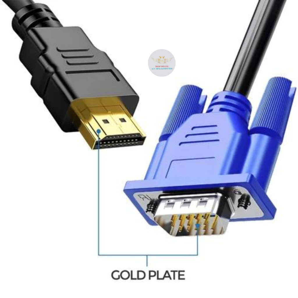 Jual Cable HDMI to VGA/ Kabel HDMI ke VGA Termurahhh | Shopee Indonesia