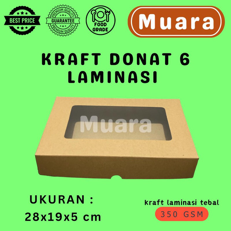Jual Dos Kraft Donat Isi 6 Window Laminasi / Kardus Kotak Dus Box ...