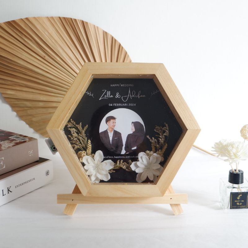 Jual Frame Bingkai 3D Hexagonal Ukuran Diameter 20cm Tema Choco Baby Gift Kado Wedding Kado ...