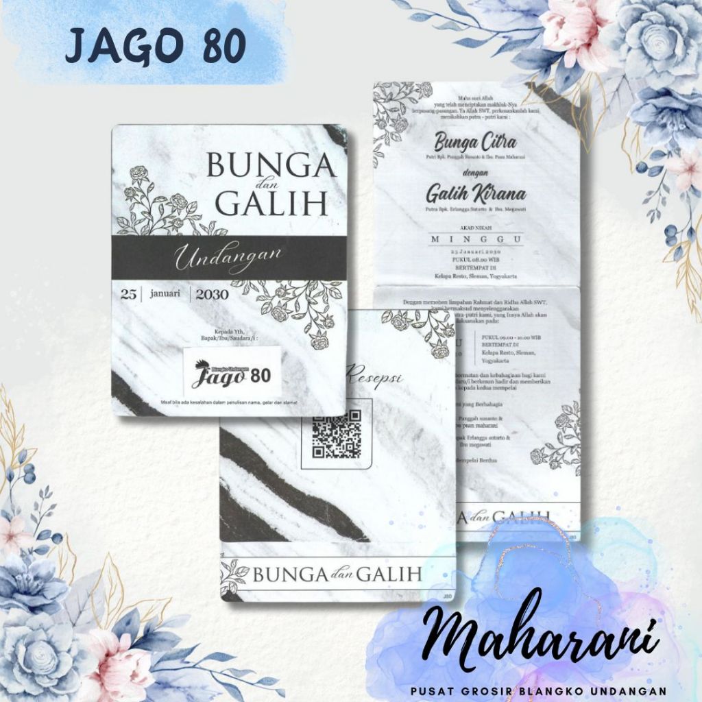 Jual Blangko undangan atau kertas undangan pernikahan merek JAGO 80 ...