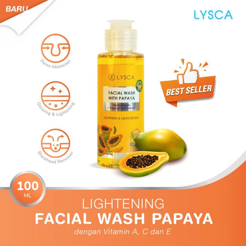 Jual LYSCA Facial Wash Papaya - Sabun Wajah Mencerahkan | Shopee Indonesia