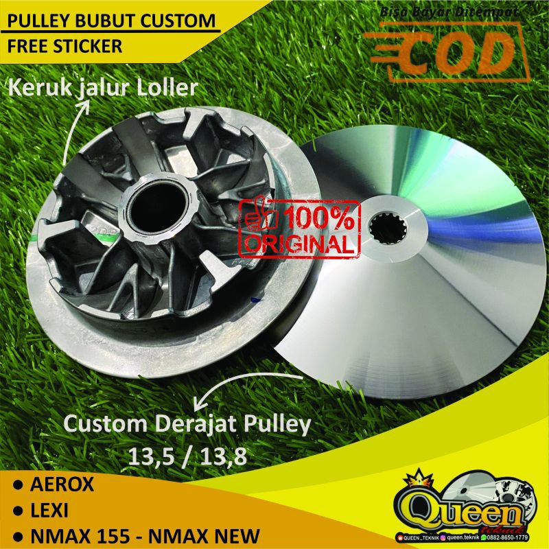 Jual PULLEY RUMAH ROLLER + KIPAS CUSTOM BUBUT NMAX 2DP AEROX LEXI 125 ...
