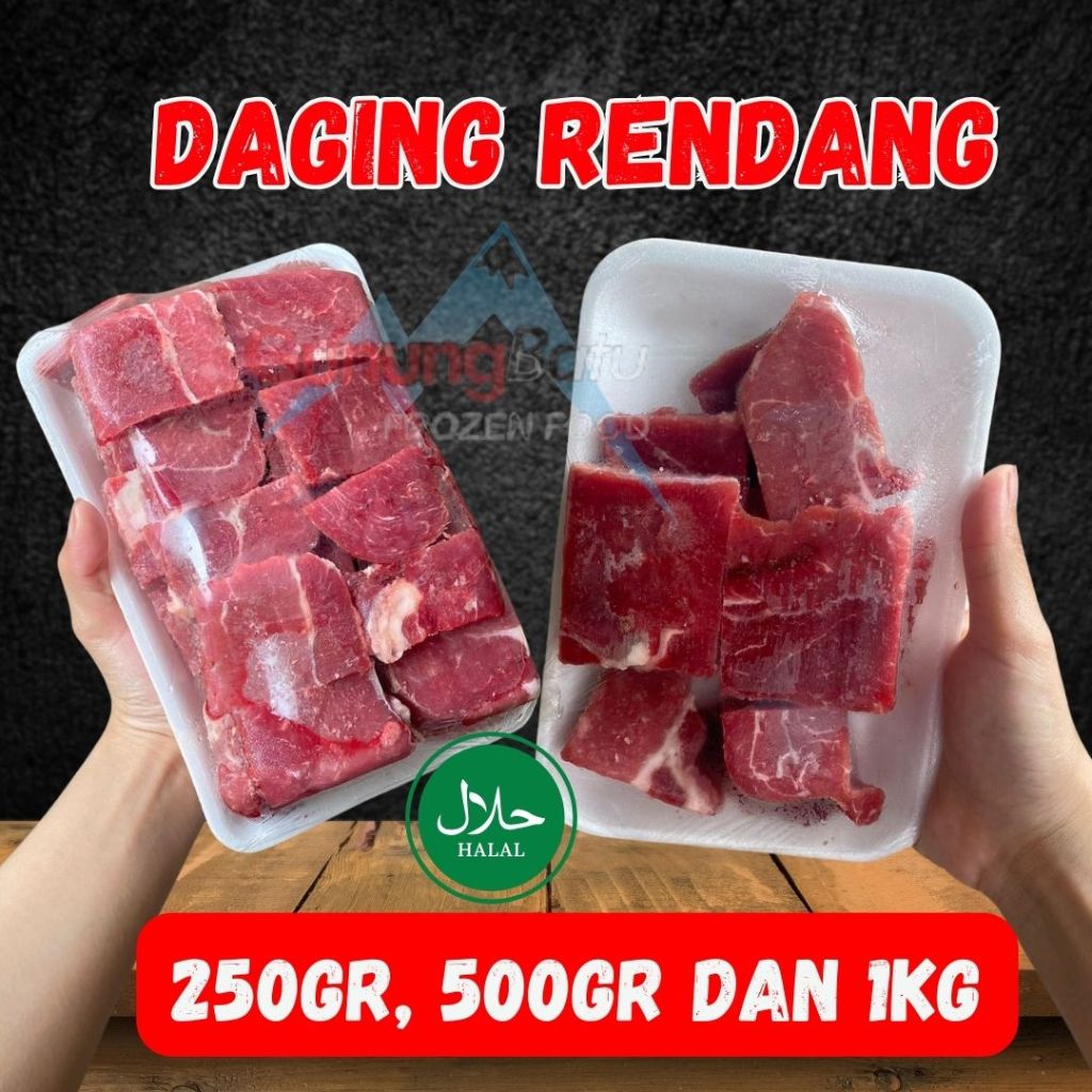 Jual BEEF RENDANG/ DAGING RENDANG BEKU 250GR/500GR/1KG | Shopee Indonesia