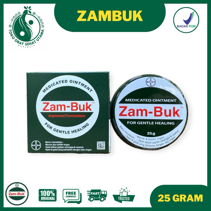 Jual ZAMBUK MEDICATED OINTMENT 25 GRAM / Salep Gatal, Memar, Gigitan ...