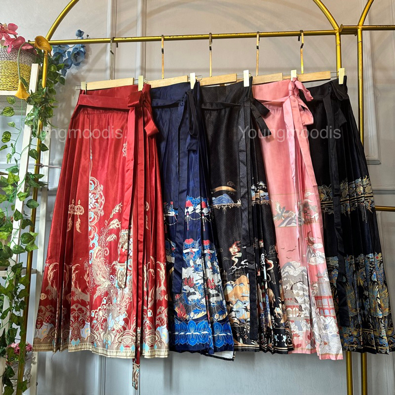 Jual Youngmoodis Haruka rok hanfu skirt rok lilit bahan silk premium ...