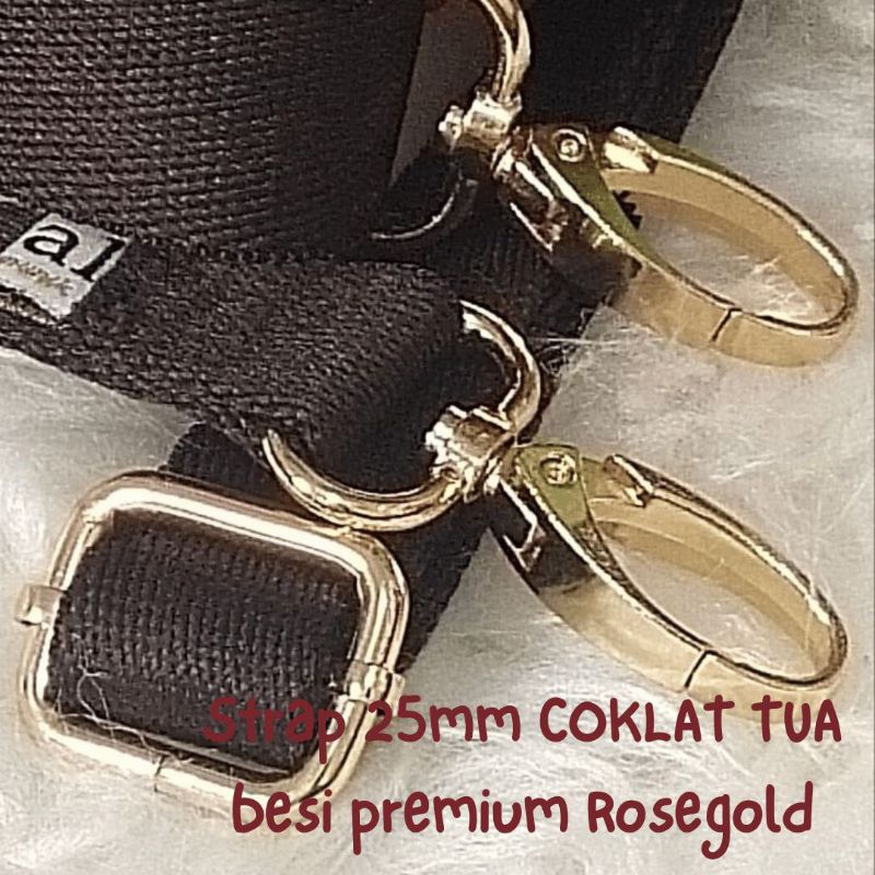 Jual Long Bag Strap 25mm besi ROSE GOLD | Shopee Indonesia