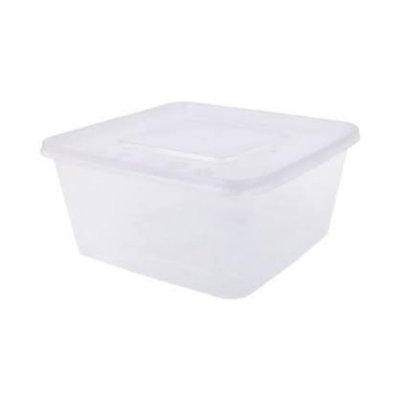 Jual (ISI 25PCS - KOTAK 1500ML) Kotak Plastik Bening 1500ml / Tempat ...