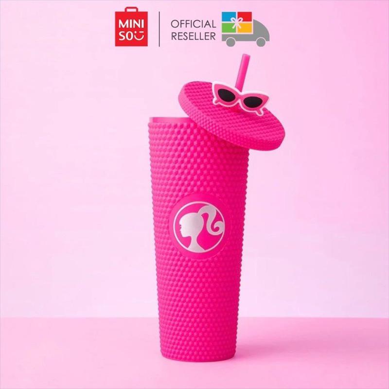 Jual MINISO x Barbie Series Straw Durian Cup 700mL Tumbler Gemas Lucu ...