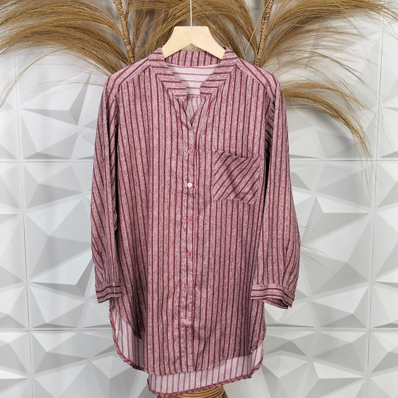 Jual Atasan Wanita Salur Bahan Rayon Premium/Blouse wanita Terbaru ...