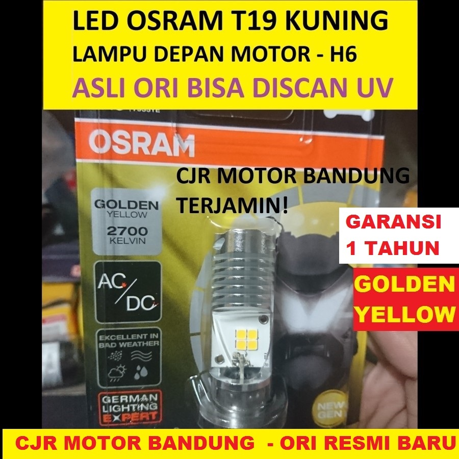 Jual OSRAM T19 LAMPU BOHLAM LED DEPAN MOTOR 12 V H6 M5 KUNING Terang 2700K Anti Kabut Hujan All ...