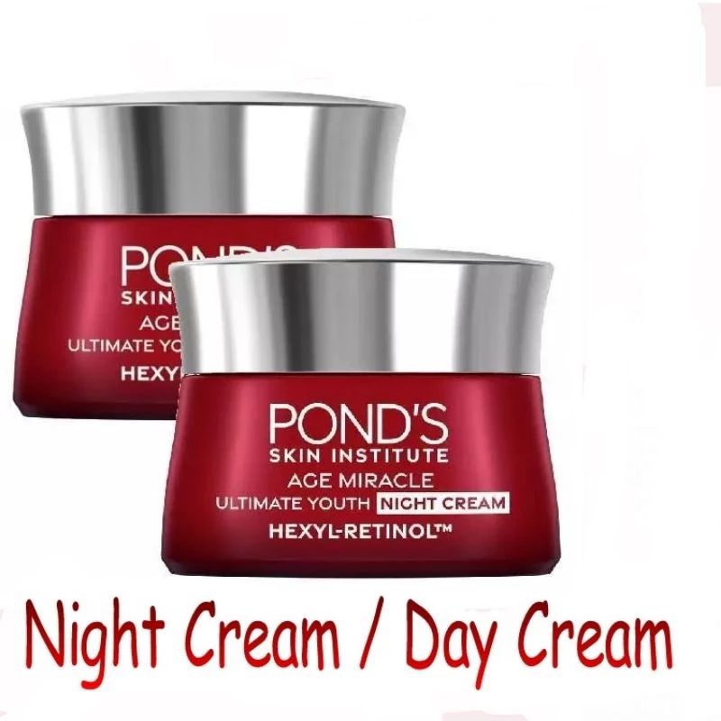 Jual Ponds age miracle hexyl retinol day cream/night cream 9gr krim ...