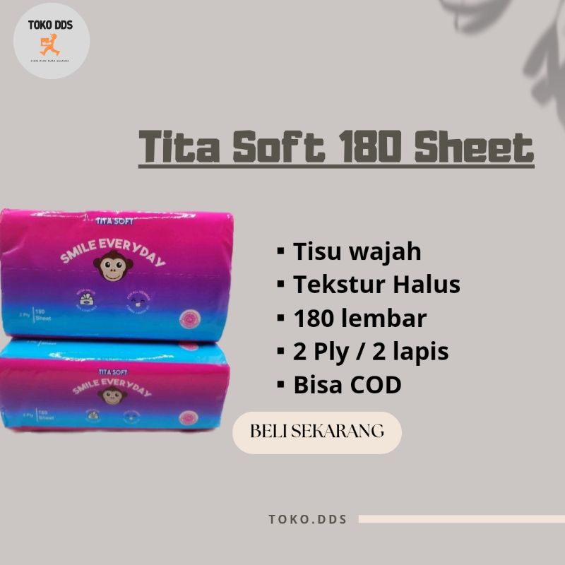 Jual [10 PACK] TISSUE TITA 180 SHEET/TISU MAKAN/TISU TITA SOFT/TISU ...