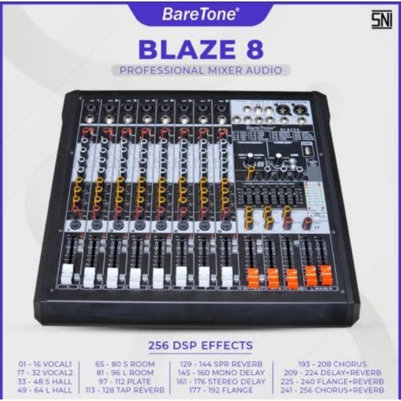 Jual MIXER AUDIO BARETONE BLAZE 8 BLUETOOTH USB MP3 ORIGINAL | Shopee ...