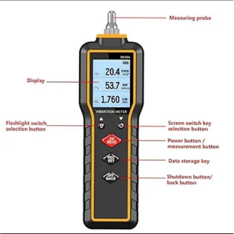 Jual VIBERATION METER DIGITAL SW-65A/ALAT PENGUKUR GETARAN SW-65A ...