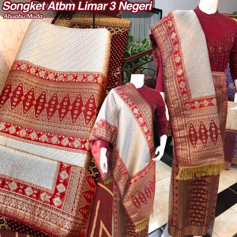 Jual NEW Songket Atbm Limar 3 Negeri Exclusive / Songket Tenun Mesin ...
