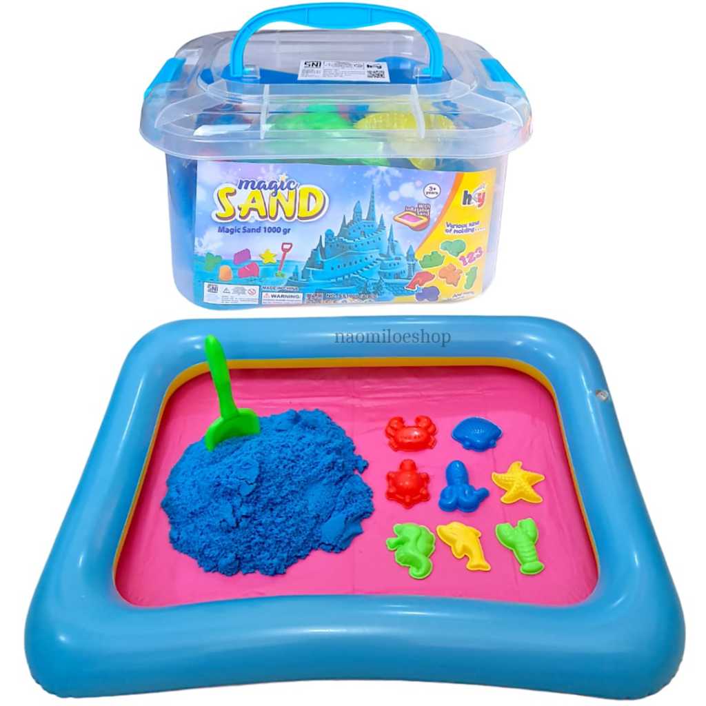 Jual Planet PASIR mainan pasir 1kg set binatang laut +box pasir ajaib ...