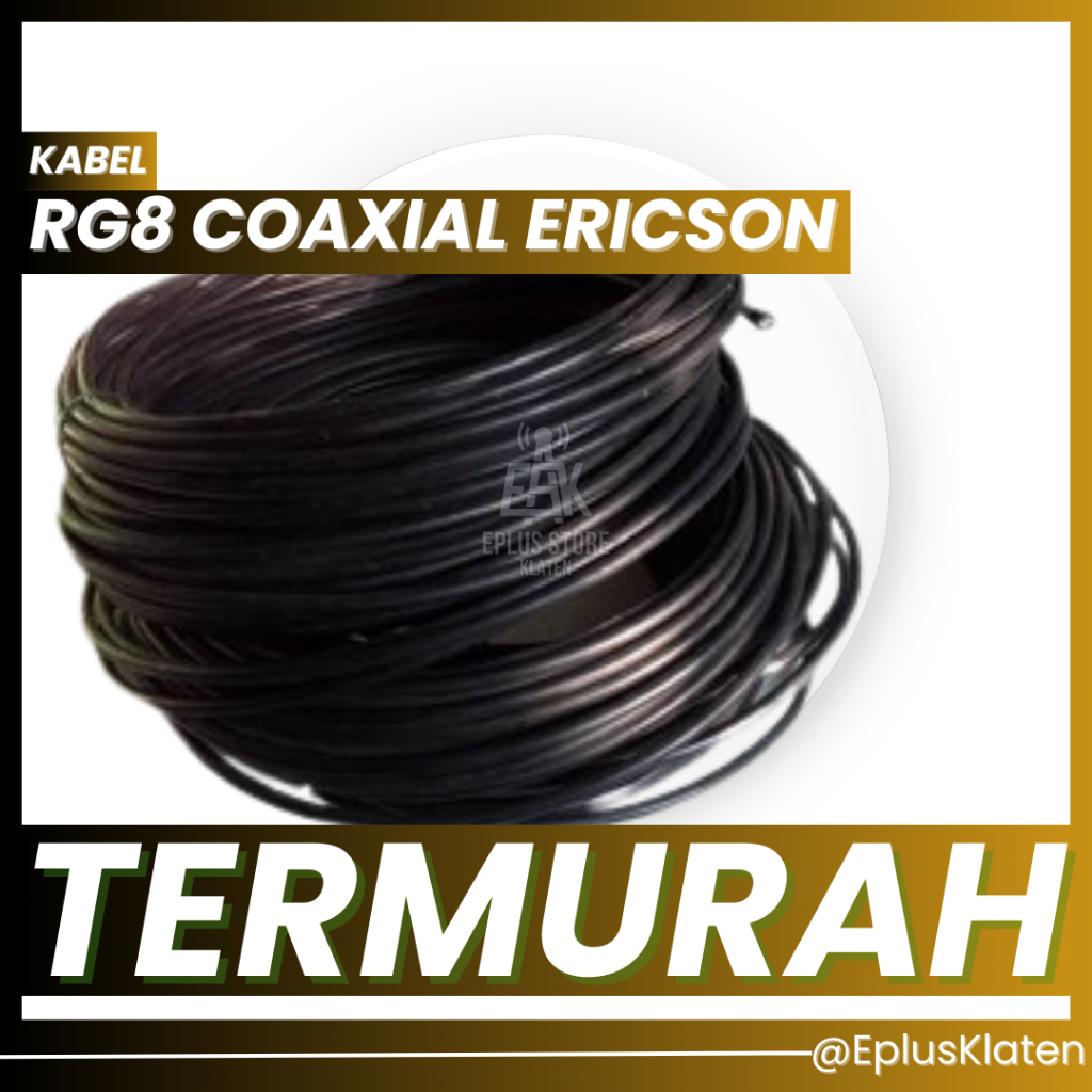 Jual coaxial rg8 ericson rg 8 calbe kabel pemancar | Shopee Indonesia