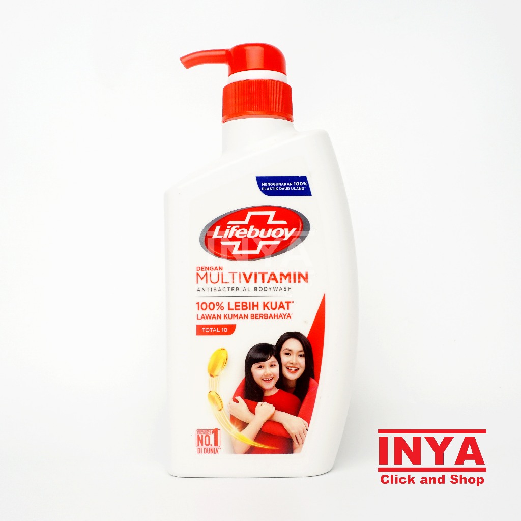 Jual LIFEBUOY Total 10 AntiBacterial Body WASH 500ml Pump - Sabun Cair Pompa | Shopee Indonesia