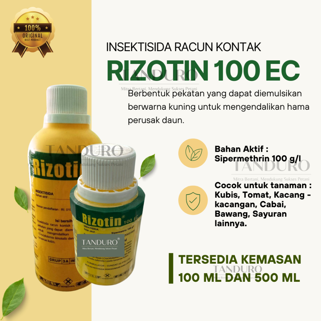Jual Obat Hama Rizotin 100EC 100ml 500ml Insektisida Pembasmi Hama ...