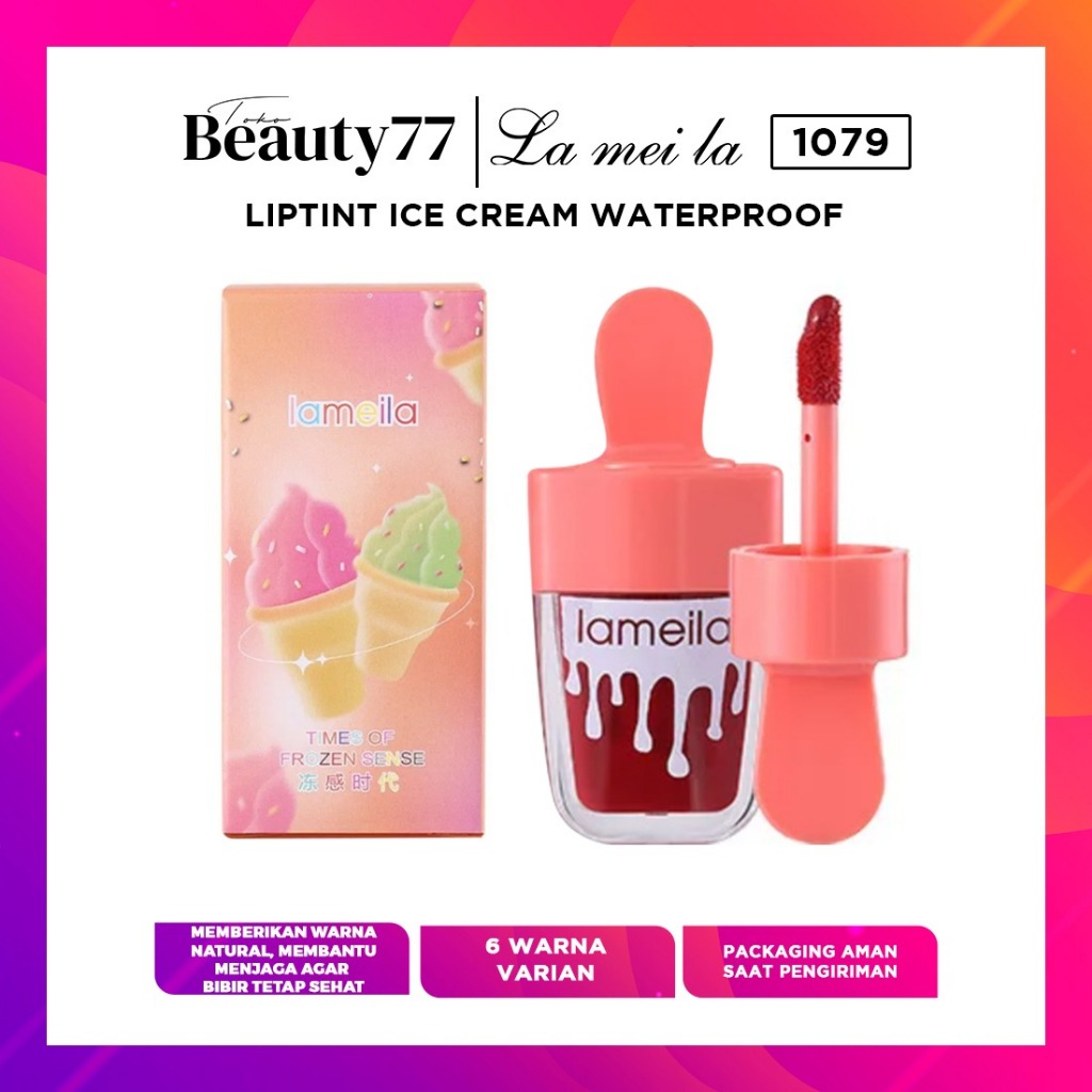 Jual 1079 LAMEILA LIPTINT ICE CREAM WATERPROOF FROZEN LIP GLAZA LIP GLOSS MOSTURIZING AND LONG ...