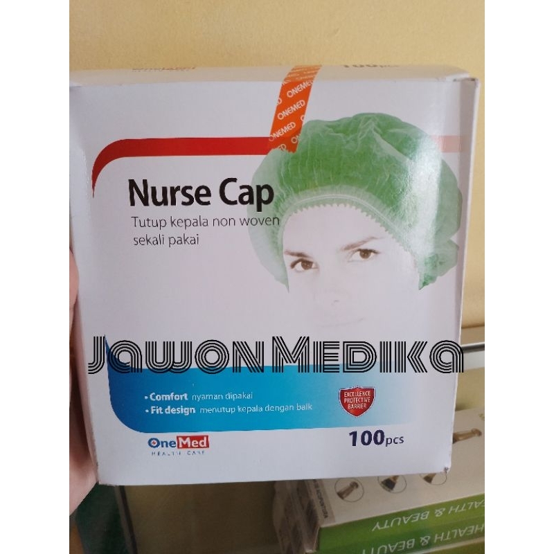 Jual Nurse Cap Onemed/Penutup Kepala Non Woven sekali pakai | Shopee ...