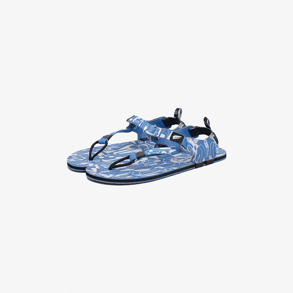 Jual PYOPP FLEDGE - Tapak X Abenk Barefoot Flip Flops - Blue Light ...