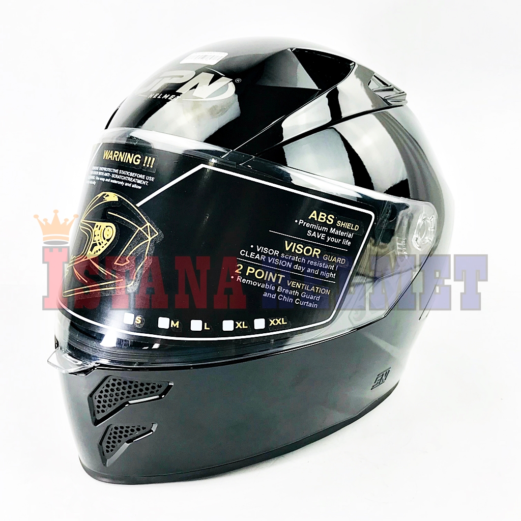 Jual HELM JPN KYO-7 FULL FACE BLACK - CLEAR ORIGINAL | Shopee Indonesia