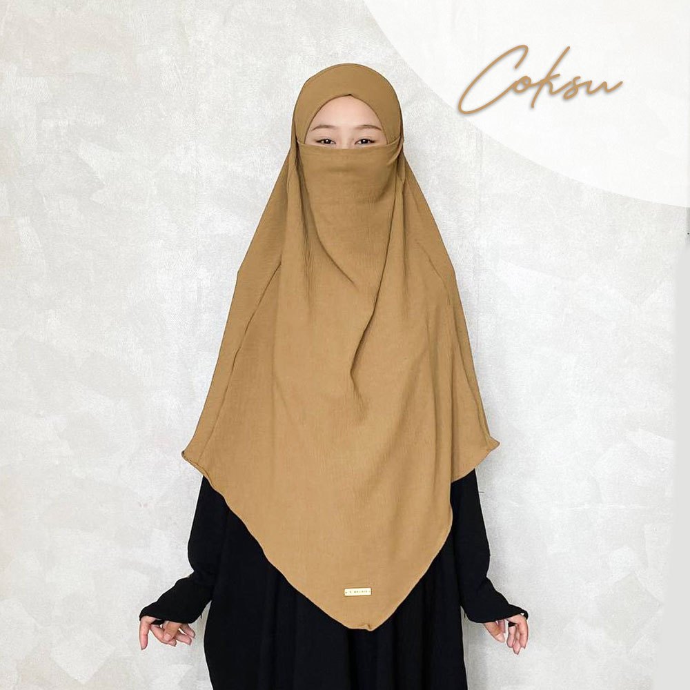 Jual Maslaha Niqab l New French Khimar l Daily French Khimar Crinkle Free Cadar/Niqab | Shopee ...